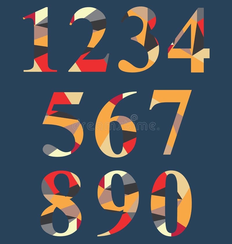 Abstract Number Set stock vector. Illustration of mathematic - 40980641