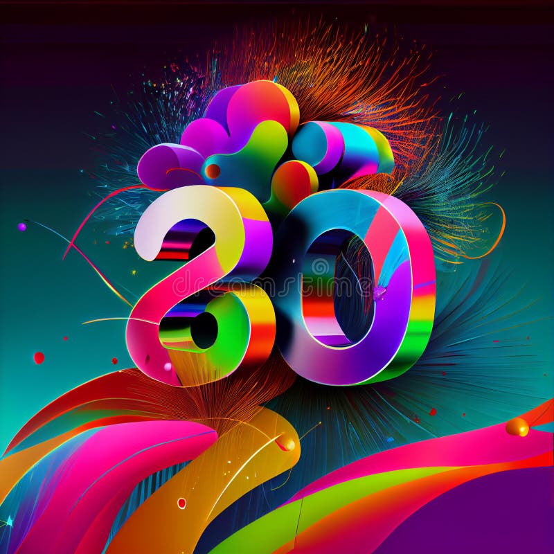 Abstract with Number Soft Color and Gold Stock Illustration ...