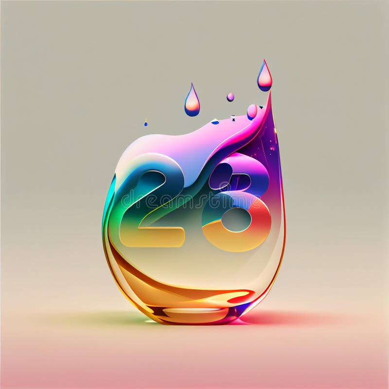 Abstract with Number Soft Color and Gold Stock Illustration ...