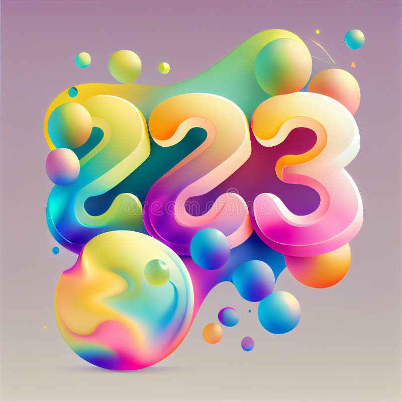 Abstract with Number Soft Color and Gold Stock Illustration ...