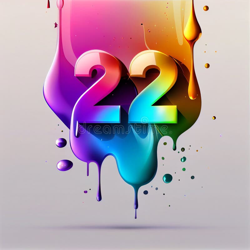 Abstract with Number Soft Color and Gold Stock Illustration ...