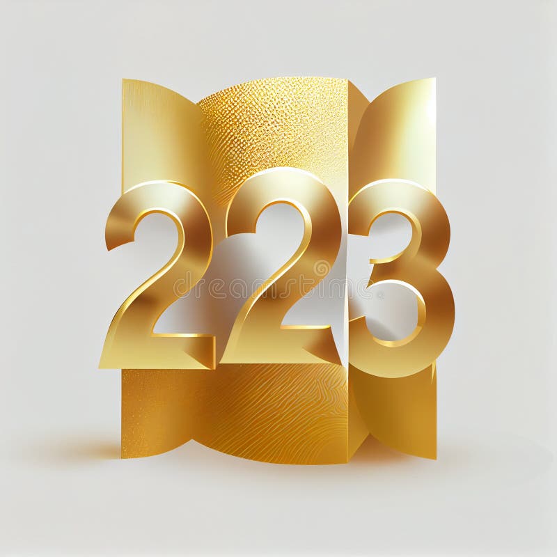 Abstract with Number Soft Color and Gold Stock Illustration ...