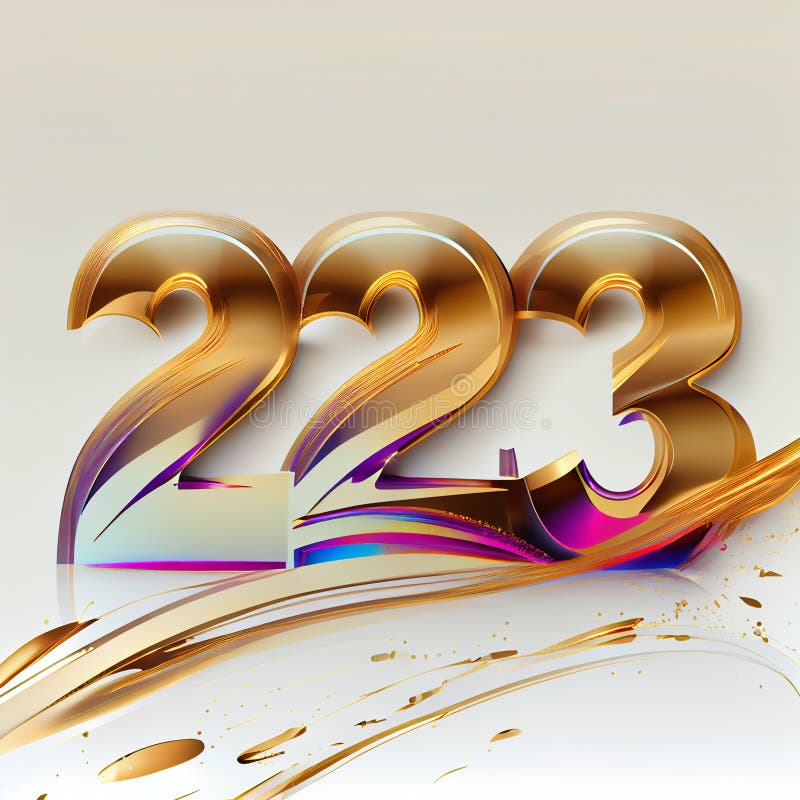 Abstract with Number Soft Color and Gold Stock Illustration ...