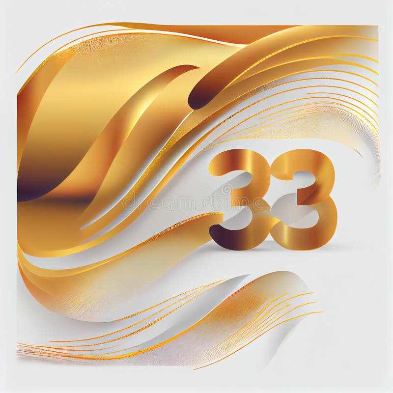Abstract with Number Soft Color and Gold Stock Illustration ...