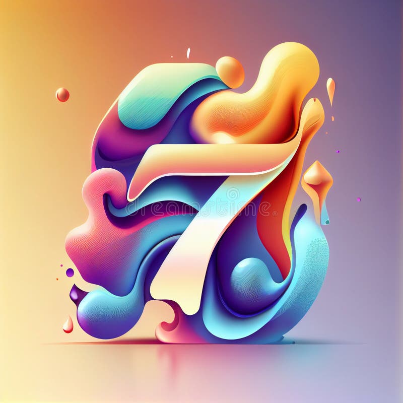 Abstract with Number Soft Color and Gold Stock Illustration ...