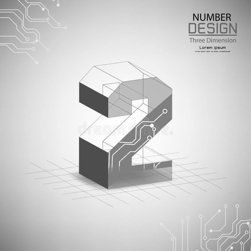 Abstract Number Two Three Dimensional Surface, Template Vector Stock ... Abstract Number Two Three Dimensional Surface, Template Vector Stock ...
