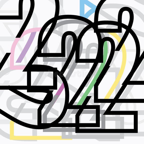 Abstract Number Two Vector Illustration Stock Vector - Illustration of ...