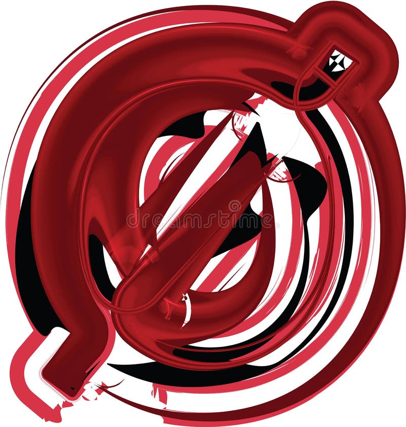 Abstract Number 0 stock vector. Illustration of brushed - 106789435