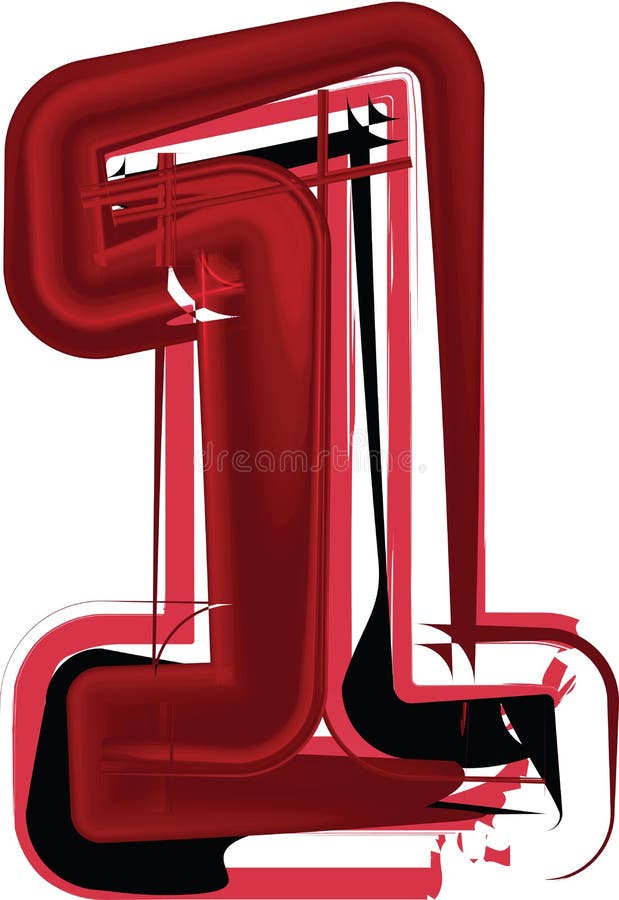 Abstract Number 1 stock vector. Illustration of monogram - 106789463