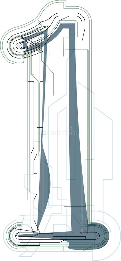 Abstract Number 1 stock vector. Illustration of artwork - 101591053