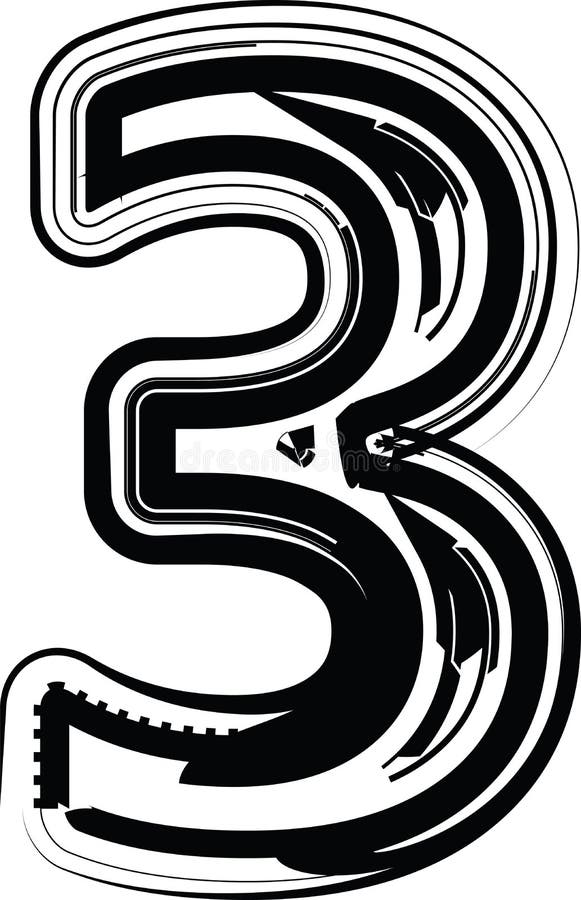 Abstract Number 3 stock vector. Illustration of graphic - 101592906