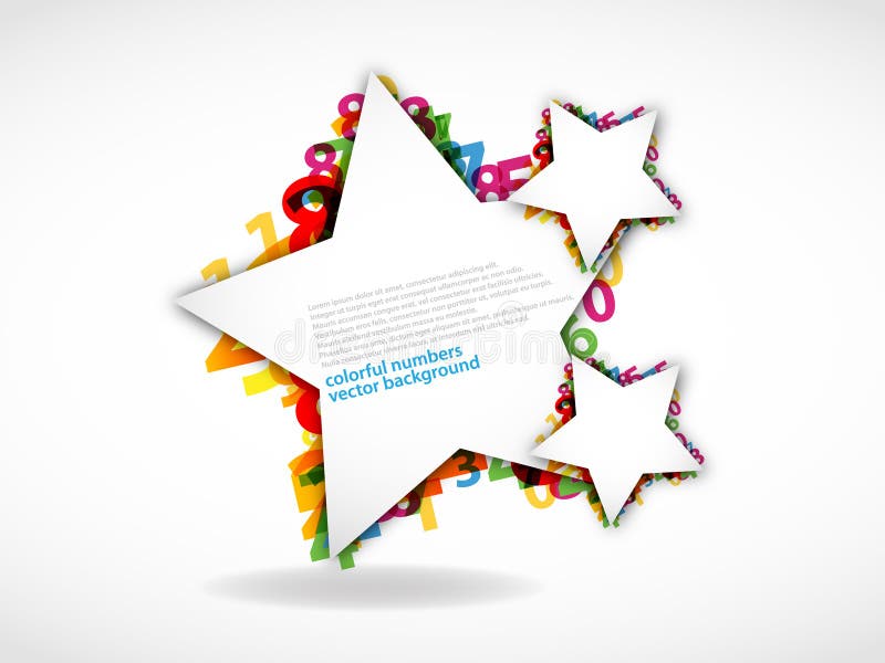 Colorful Numbers Background Stock Vector - Illustration of alphabet ...