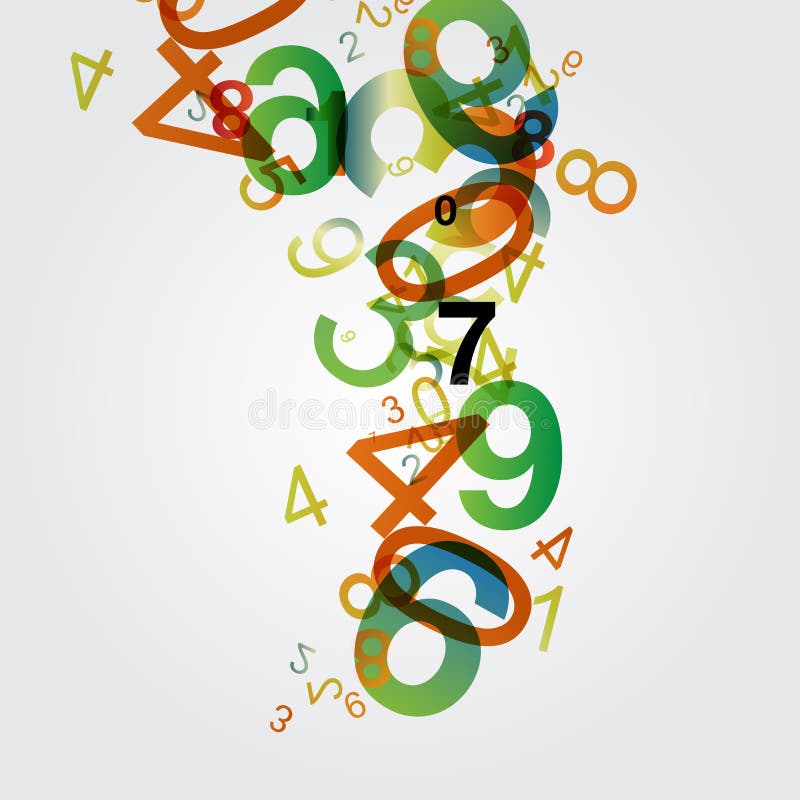 Abstract Numbers Background Stock Vector - Illustration of infinity ...