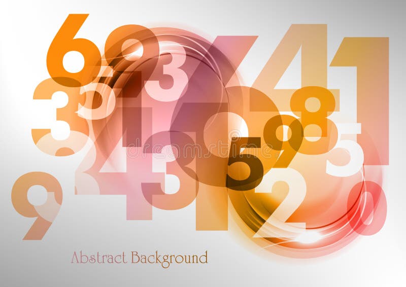 Abstract Numbers Background Stock Vector - Illustration of eps10 ...