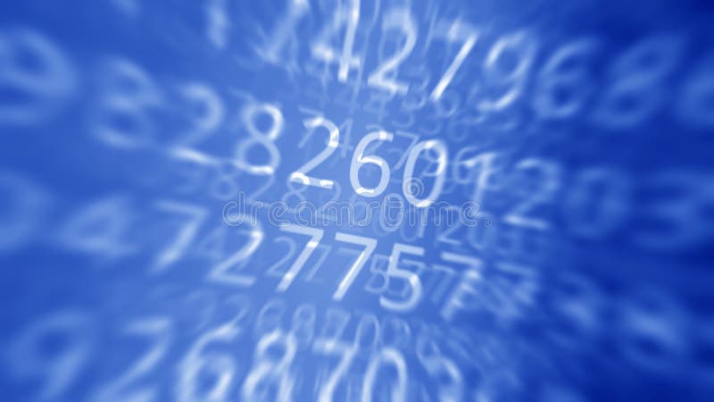 Abstract Numbers on the Blue Background - Big Data Concept Stock ...