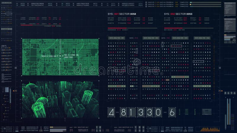 Futuristic Source Code Numbers Stock Image - Image of city, holographic: 124985403