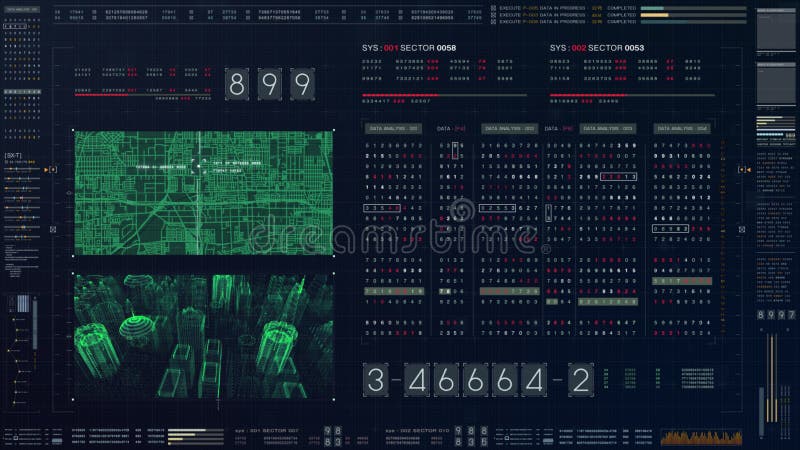 Futuristic Source Code Numbers Stock Image - Image of city, holographic ...