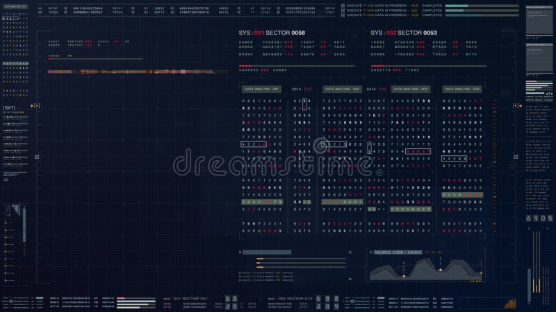 Futuristic Source Code Numbers Stock Image - Image of technology, code ...