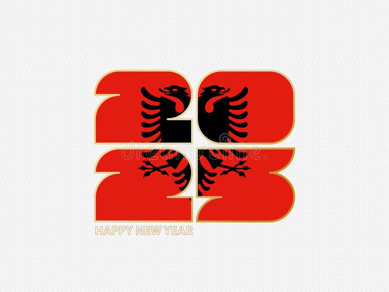 Abstract Numbers 2025 with Flag of Albania Stock Illustration ...