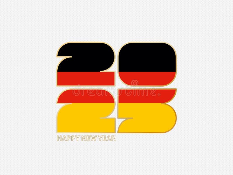 Abstract Numbers 2025 with Flag of Germany Stock Illustration ...