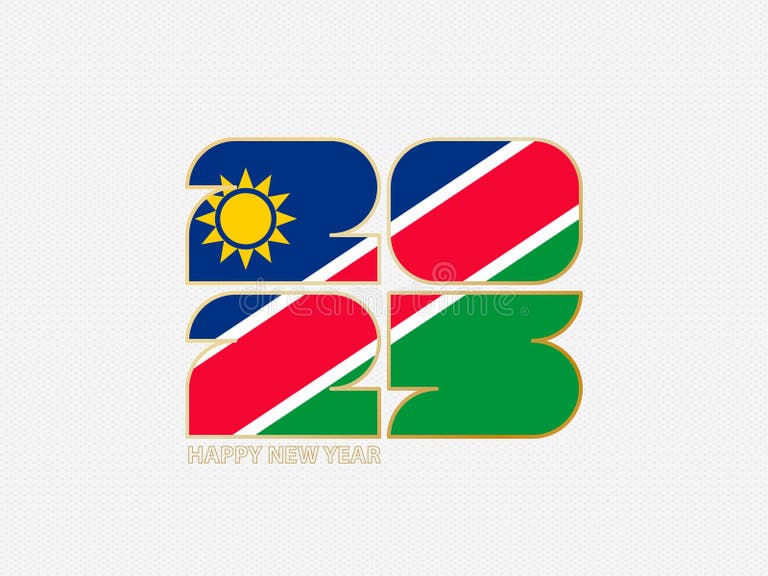 Abstract Numbers 2025 with Flag of Namibia Stock Vector - Illustration ...
