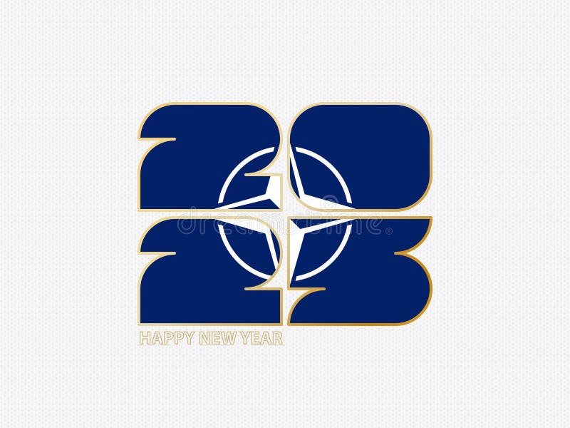 Abstract Numbers 2025 with Flag of Nato Stock Illustration ...