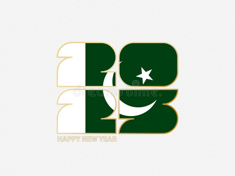Abstract Numbers 2025 with Flag of Pakistan Stock Illustration ...