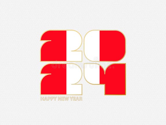 Abstract Numbers 2024 with Flag of Peru Stock Vector - Illustration of ...