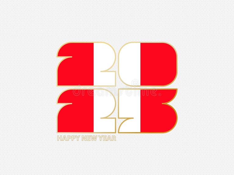 Abstract Numbers 2025 with Flag of Peru Stock Vector - Illustration of ...