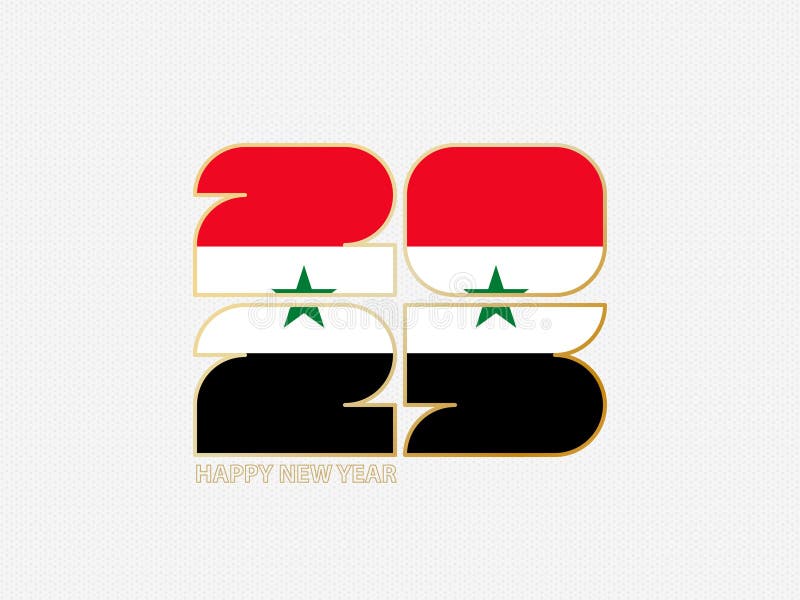 Abstract Numbers 2025 with Flag of Syria Stock Vector - Illustration of ...