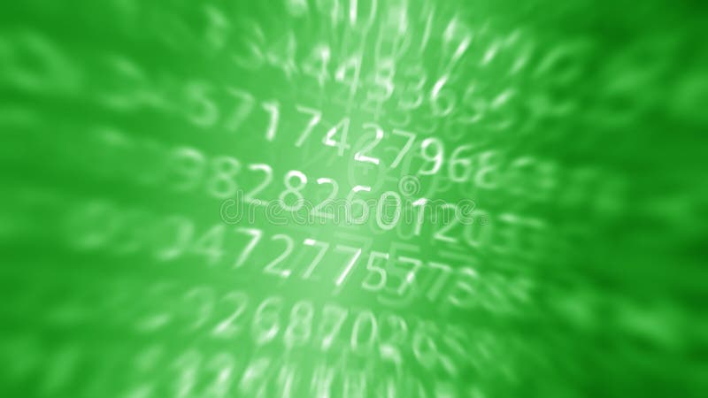 Abstract Numbers on the Green Background - Big Data Concept Stock ...