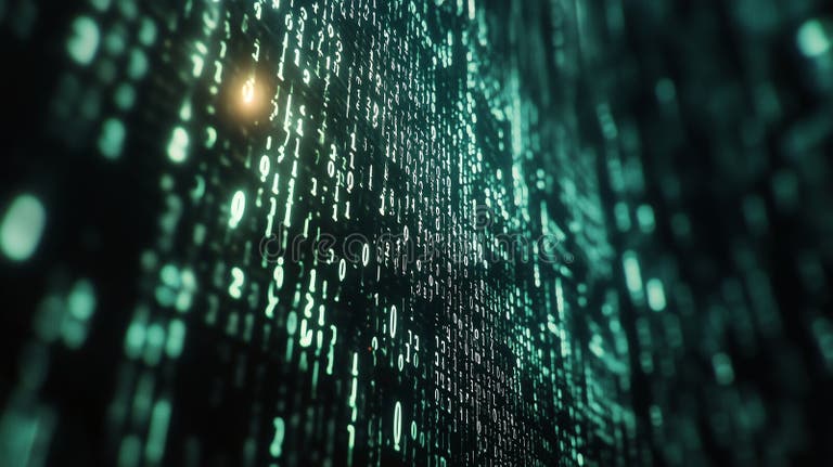 Abstract Numbers Matrix Background, Binary Code, Coding and Programming Hacker Concept ...