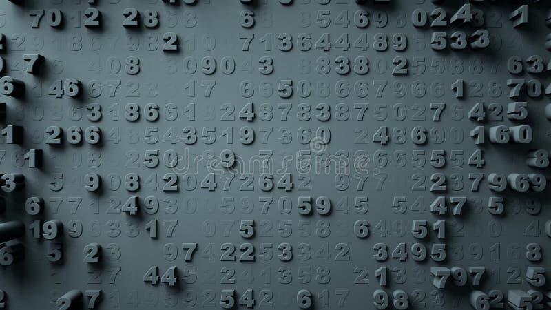 Abstract Numbers Random Motion Stock Image - Image of data, virtual ...