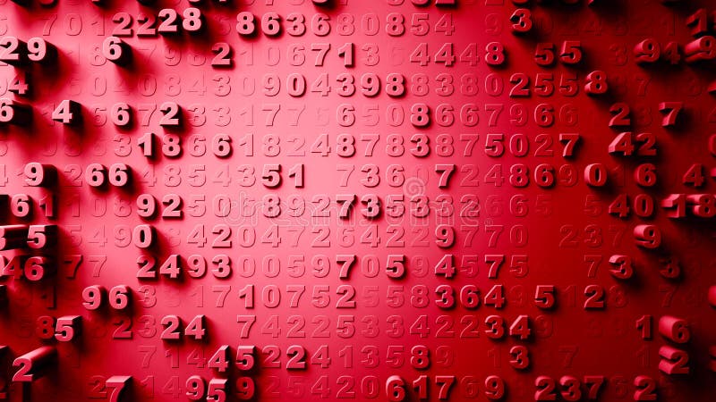 Abstract Numbers Random Motion 3d Loopable Animation 3d Rendering
