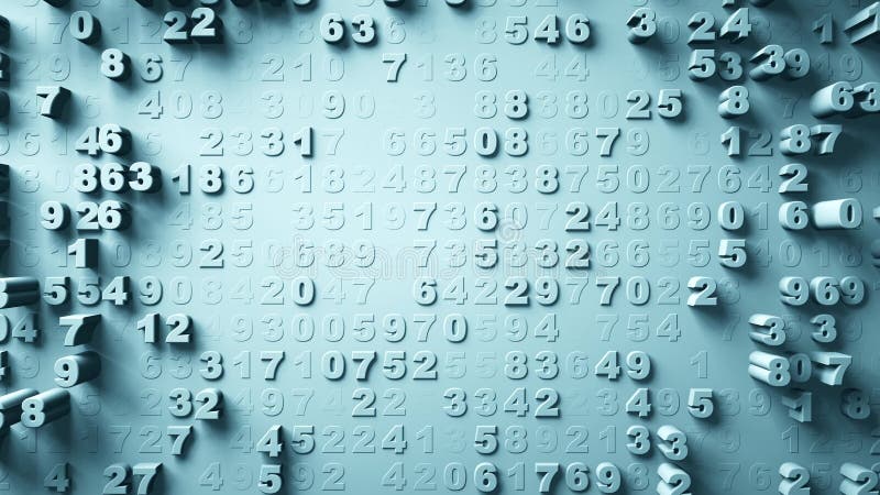 Abstract Numbers Random Motion Stock Illustration - Illustration of ...