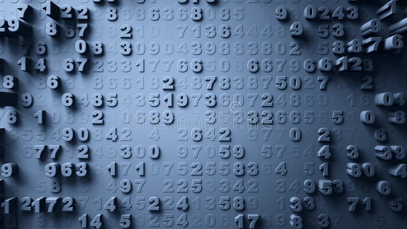 Abstract Numbers Random Motion Stock Image - Image of pattern ...