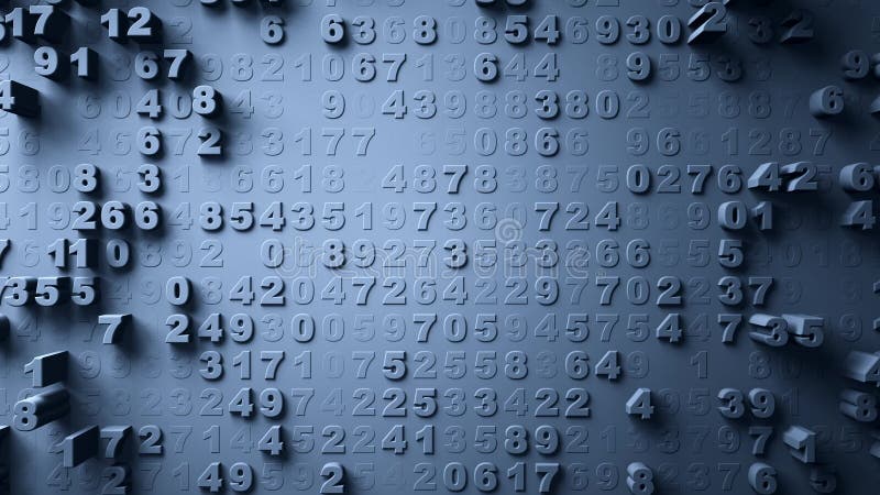Abstract Numbers Random Motion Stock Photo - Image of prores ...