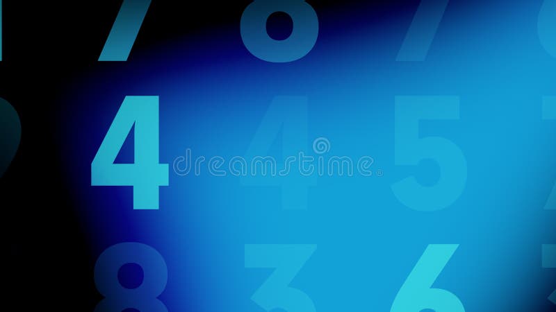 Counting Numerical Digits Blue Background Infographic On Computational Data Science Algorithm