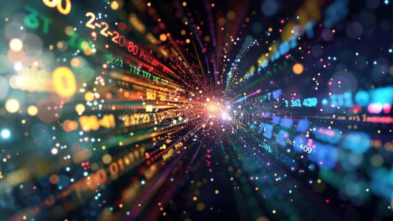Abstract Numerology and Digital Data Concept Art Stock Photo - Image of ...