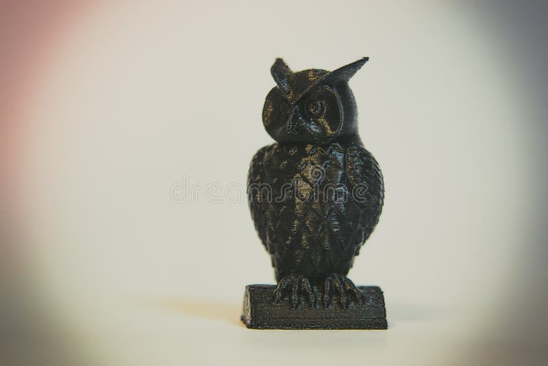 Abstract Object of Black Color Printed by 3d Printer Stock Image ...
