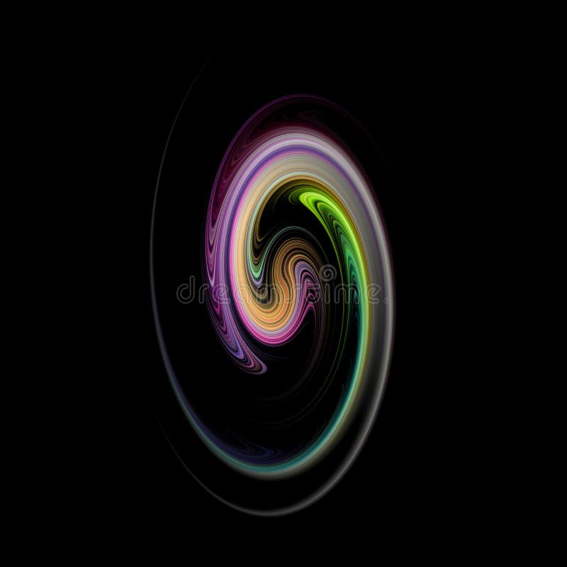 Abstract Object Created by Turning Colors Palete in Black Background ...