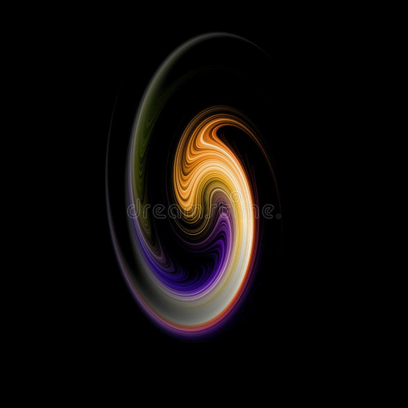 Abstract Object Created by Turning Colors Palete in Black Background ...