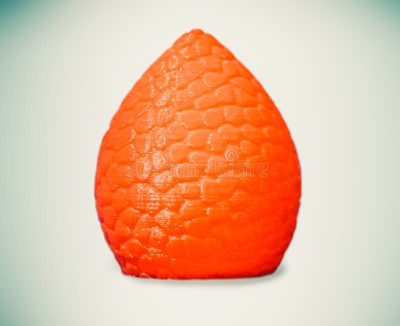 Abstract Object of a Green Color Printed by 3d Printer on White Stock ...