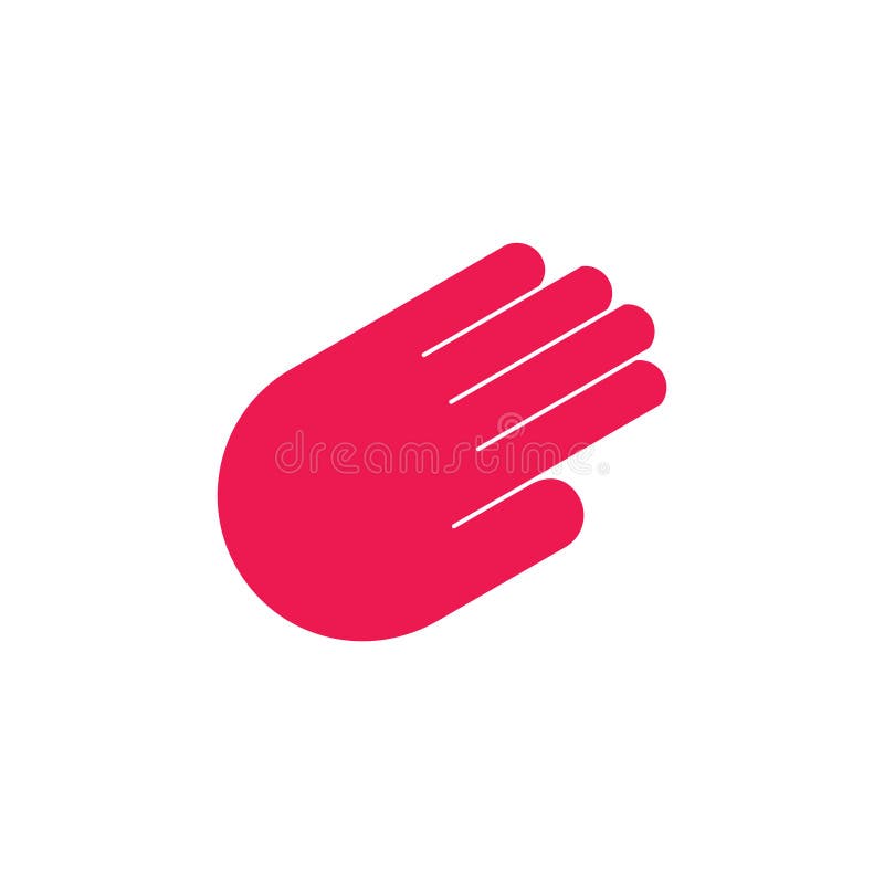 Abstract Object Move Fast Hand Palm Shape Logo Stock Vector ...