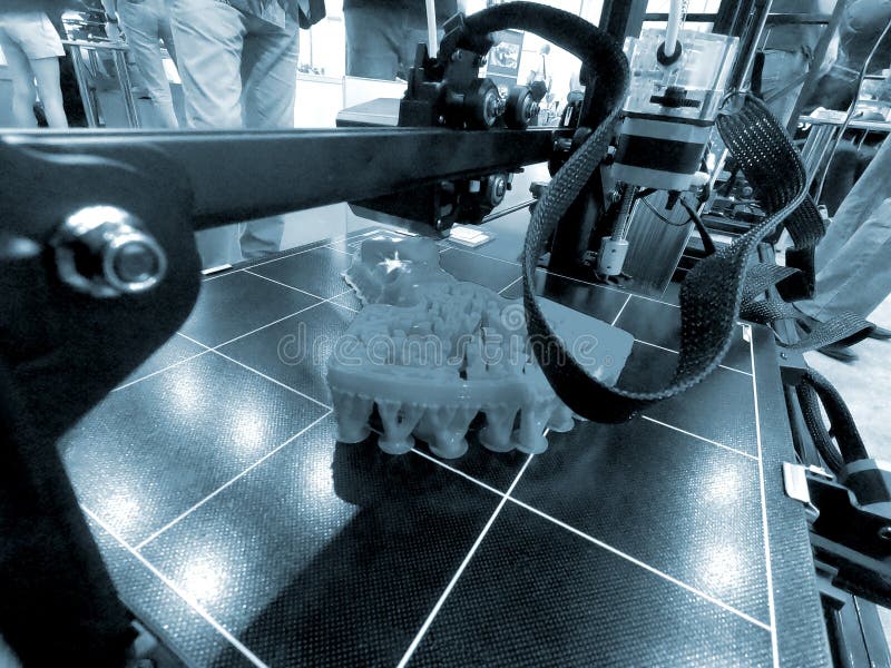 Abstract Object Printing 3D Printer Molten Plastic Close-up 3D Printer ...