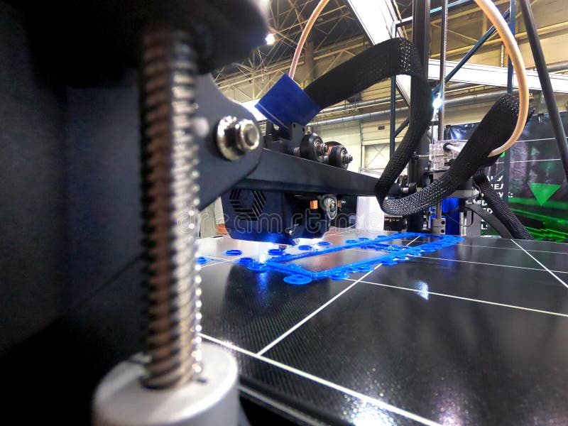 Abstract Object Printing 3D Printer Molten Plastic Close-up 3D Printer ...