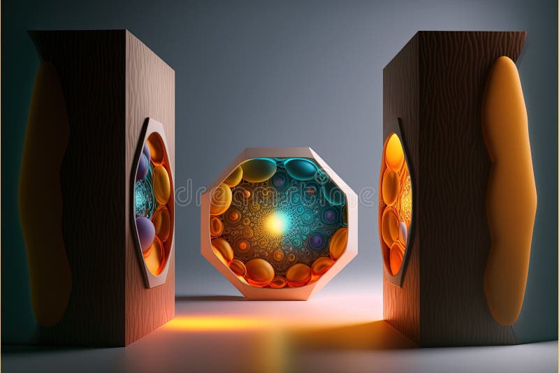 Abstract Objects in the Gallery. Portals To Other Worlds Stock ...