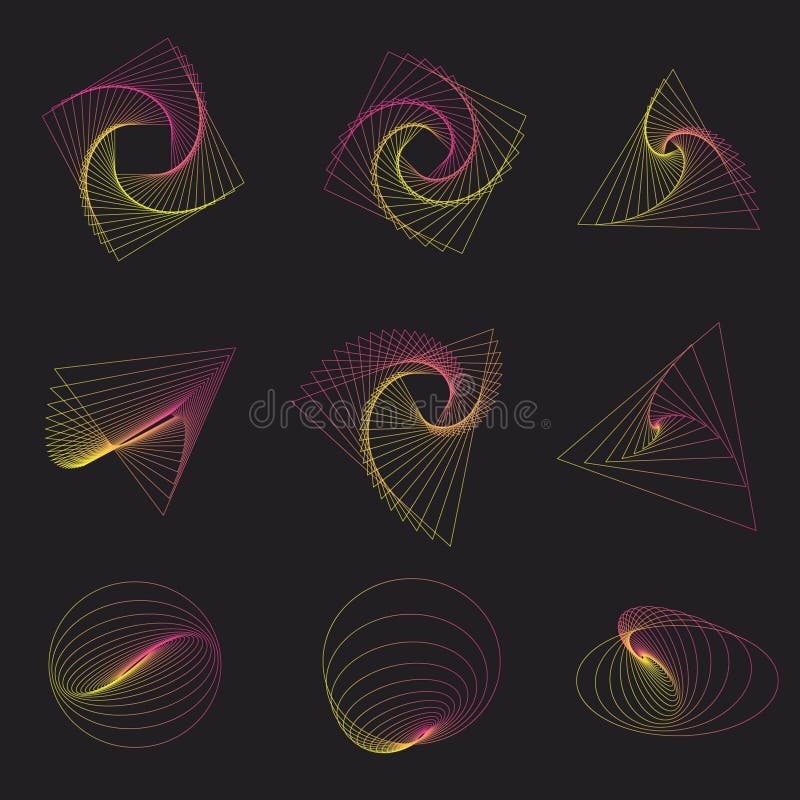 Futuristic Neon Gradient Figures Stock Illustrations – 592 Futuristic ...