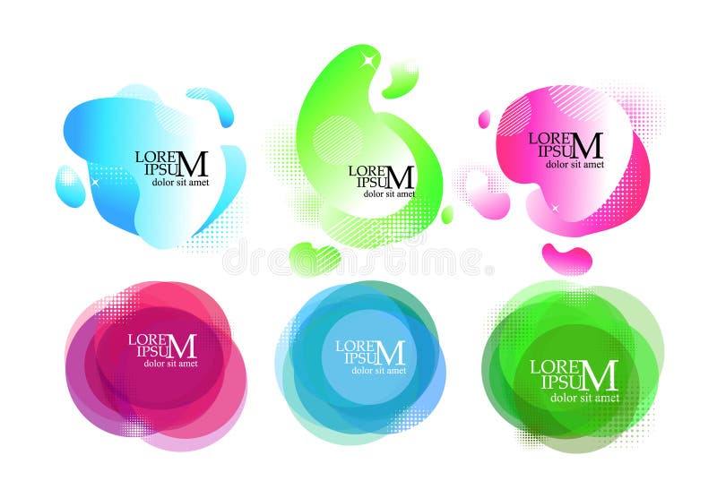 Abstract Objects with Gradient for Text. Vector Illustration Stock ...