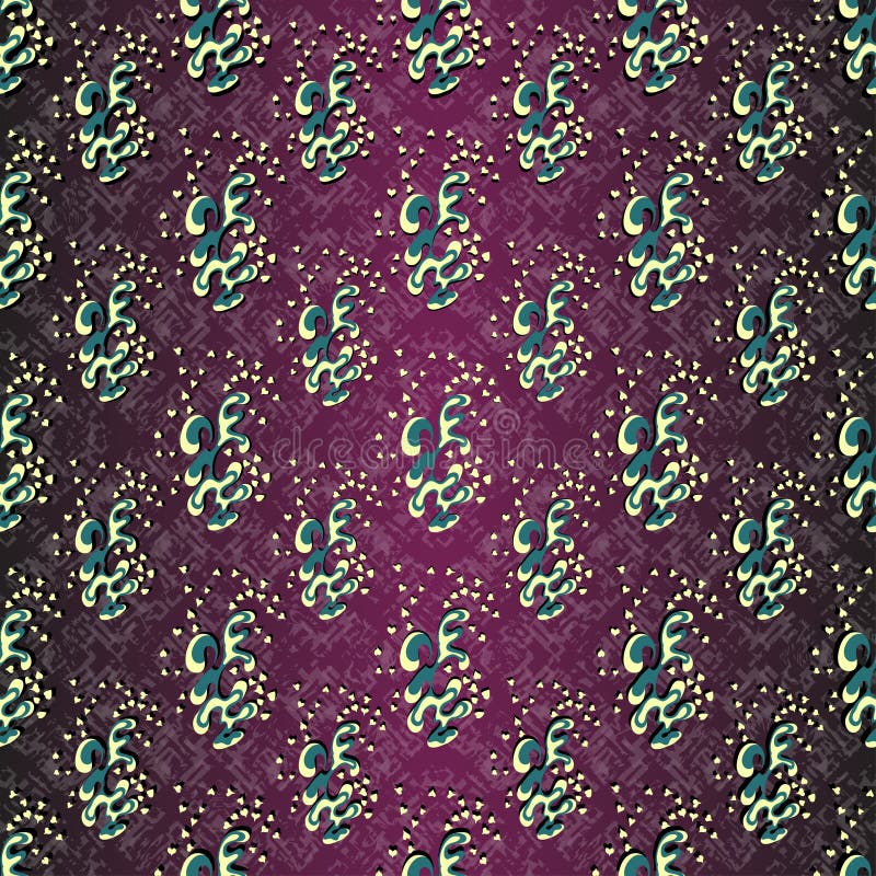 Abstract Objects with Hearts on a Light Background Seamless Vector ...